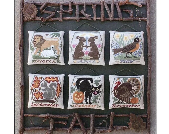 Spring & Fall (book 90) by the Prairie Schooler - Counted Cross Stitch ...