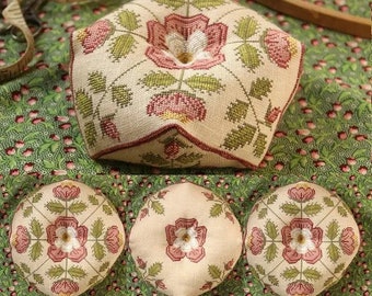 Counted Cross Stitch Pattern, Tudor Rose Biscornu, Tudor Roses, Pin ...