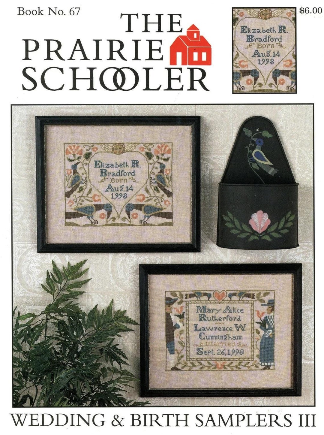 Wedding & Birth Samplers 3 by the Prairie Schooler Counted Cross Stitch ...