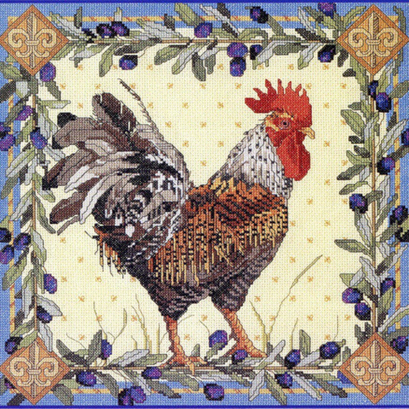 Rooster and Roses - Etsy