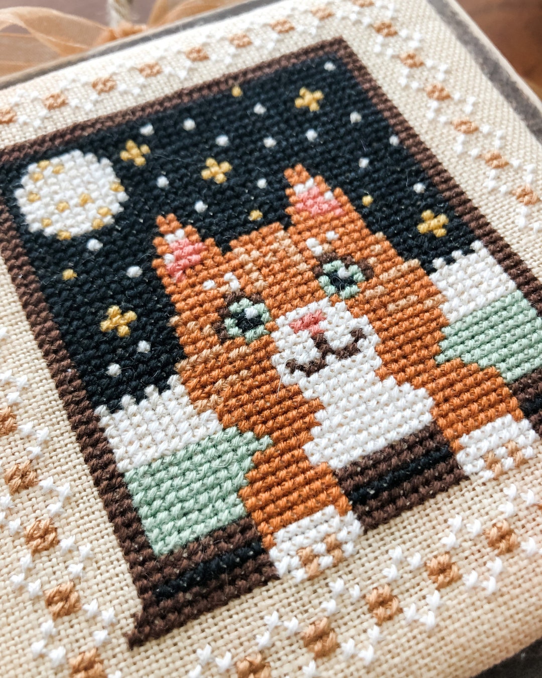 Meow at the Moon Sweet Wing Studio - Counted Cross Stitch Pattern ...