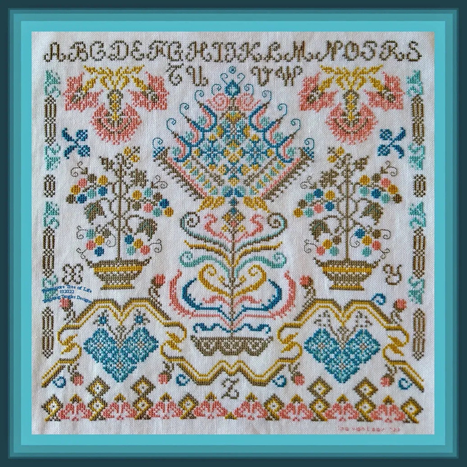 Palampore Tree of Life by Tempting Tangles - Counted Cross Stitch ...
