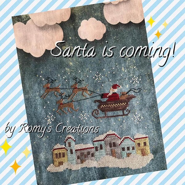 Santa is Coming by Romy's Creations Counted Cross Stitch - Etsy