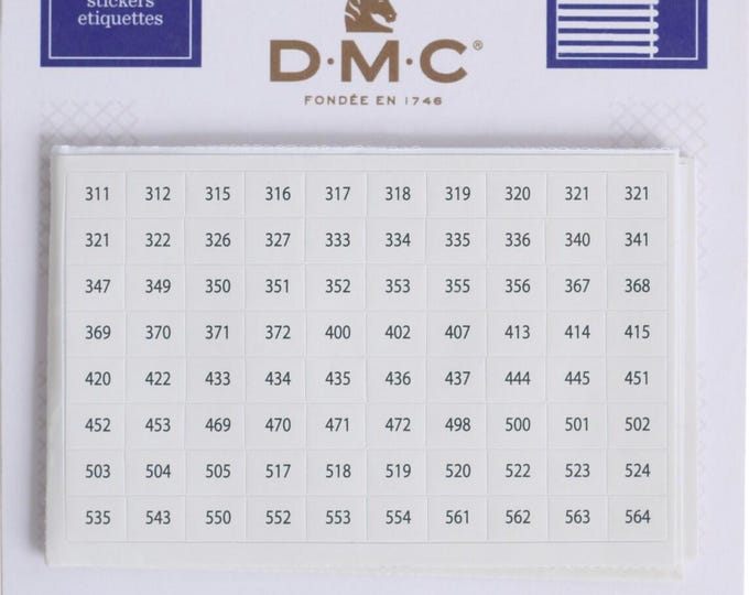 DMC Floss Number Stickers - Etsy