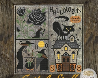 COTTAGE GARDEN SAMPLINGS trick or Treat Counted Cross Stitch Pattern ...