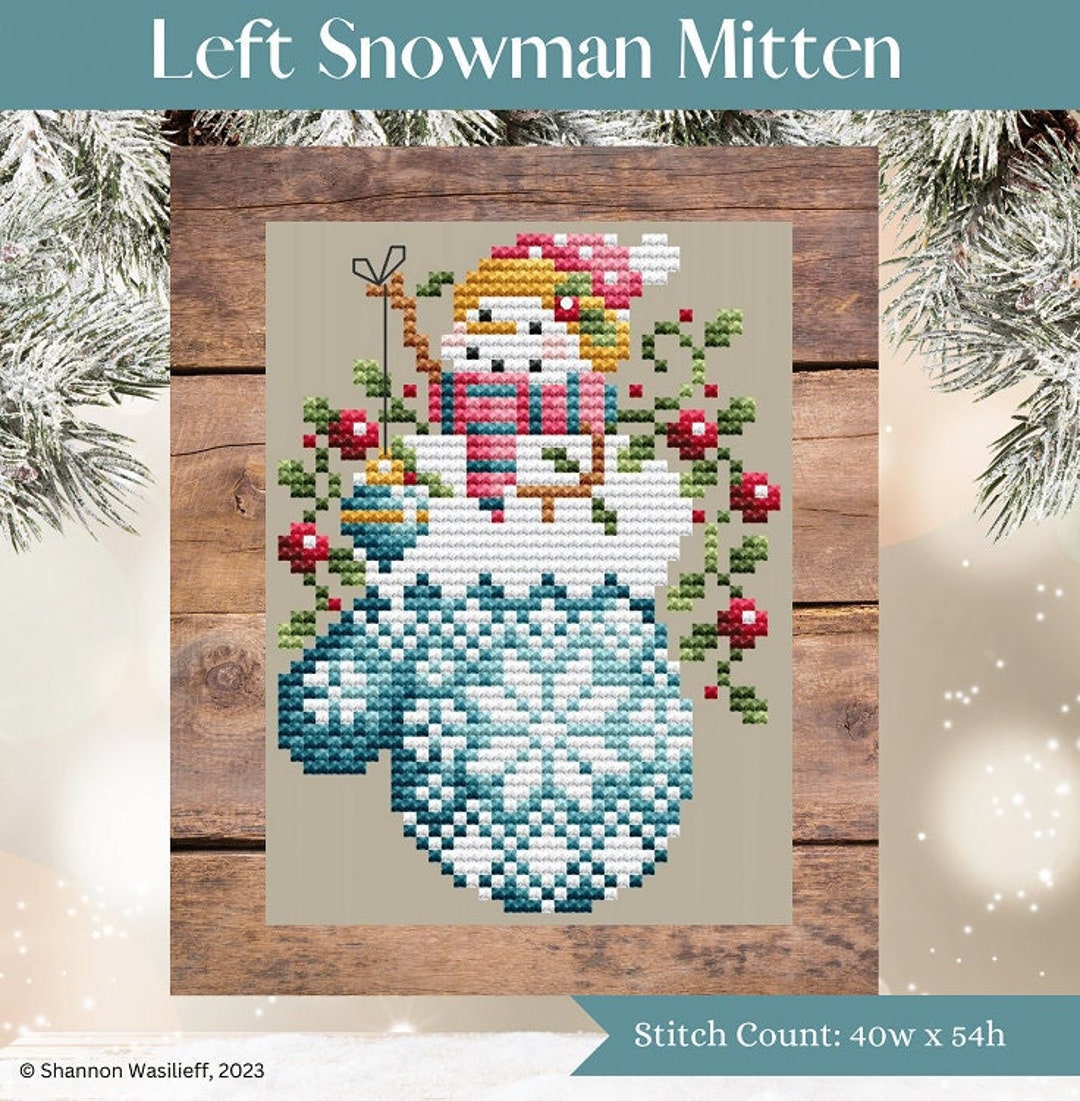 Left Snowman Mitten warm and Cozy Collection by Shannon Christine ...