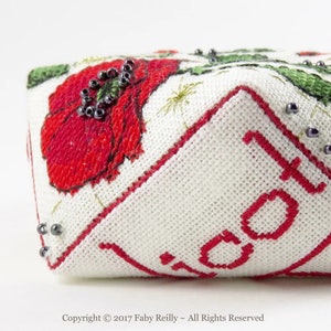 Poppy Biscornu by Faby Reilly Designs - Counted Cross Stitch Pattern ...