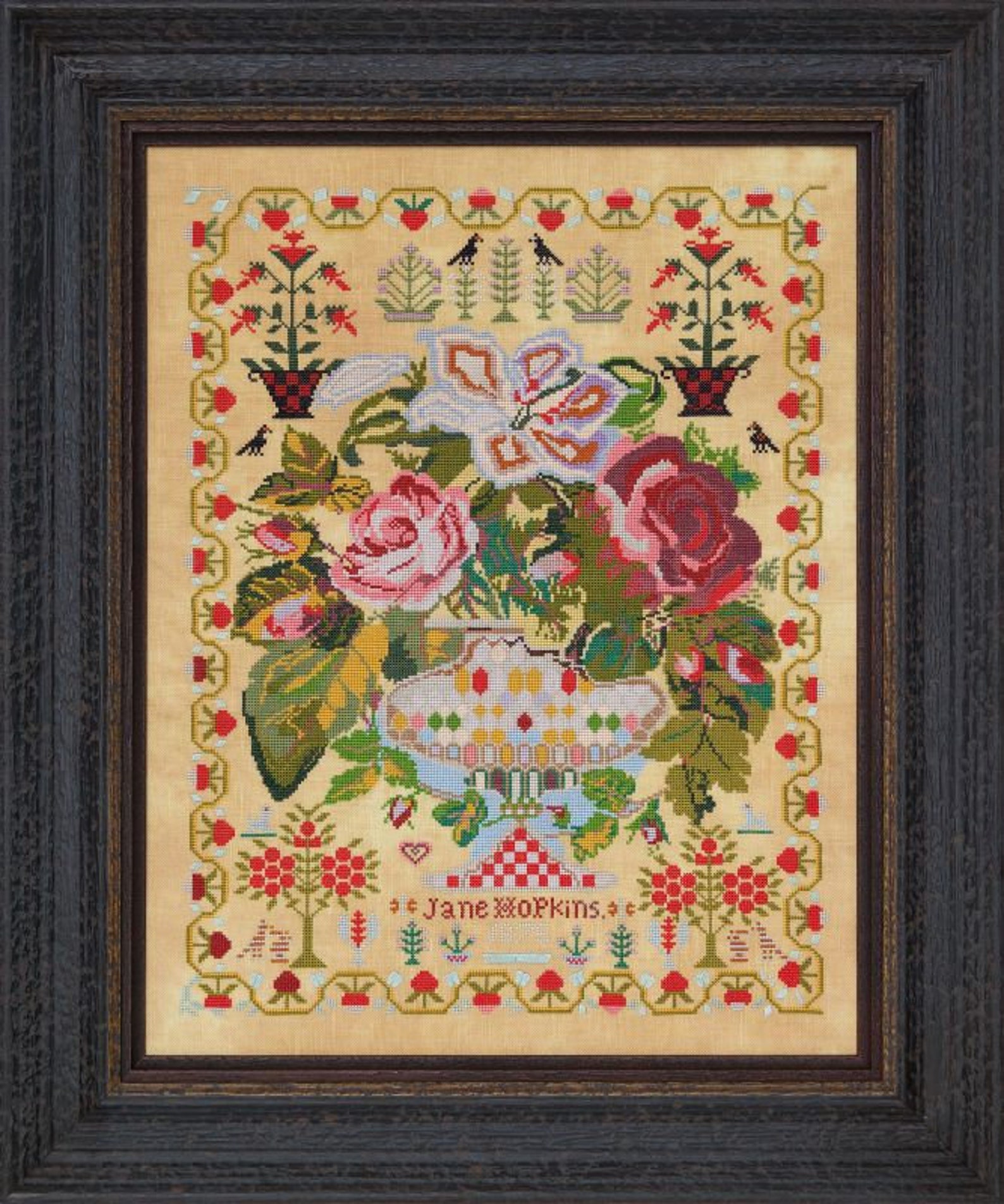 Jane Hopkins 1875 by Hands Across the Sea Samplers - Counted Cross ...