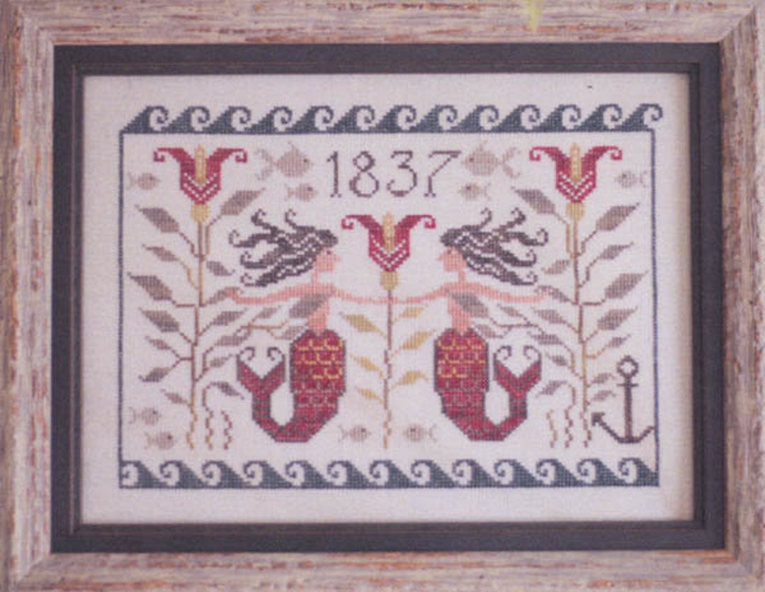 Mermaid Fraktur by Plum Street Samplers - Counted Cross Stitch Pattern ...