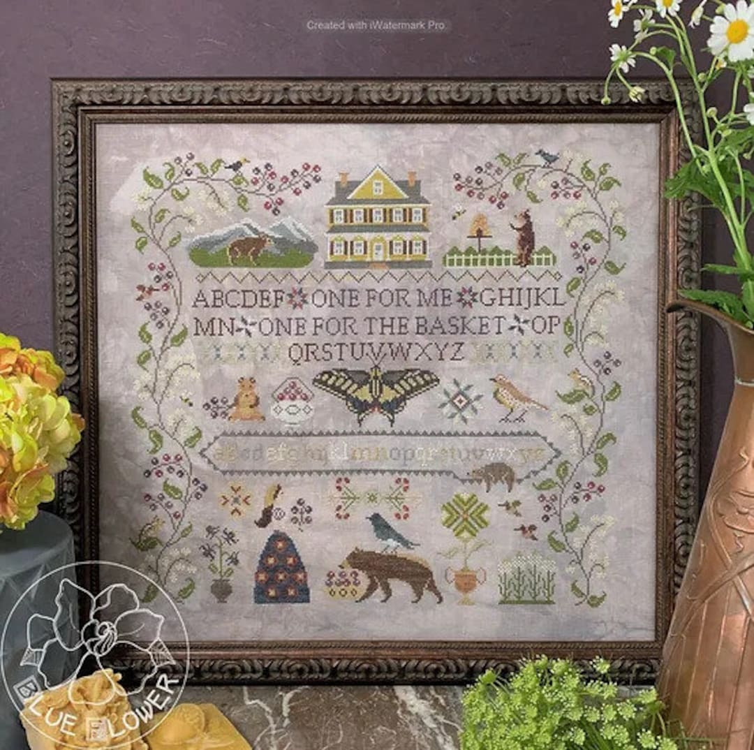 Huckleberry Farm by the Blue Flower - Counted Cross Stitch Pattern ...