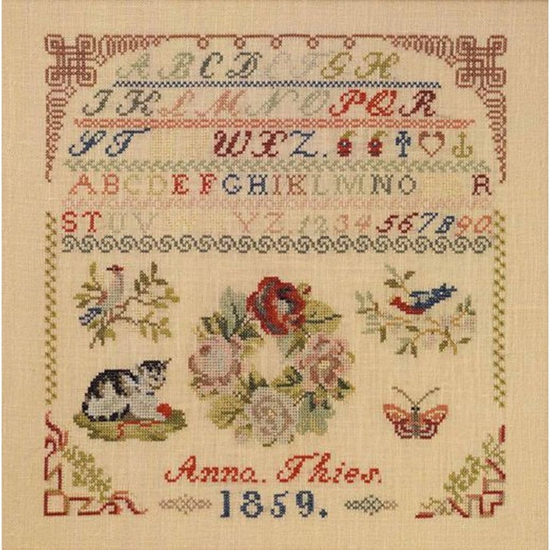 Sampler Anna Thies by Permin of Copenhagen - Counted Cross Stitch ...