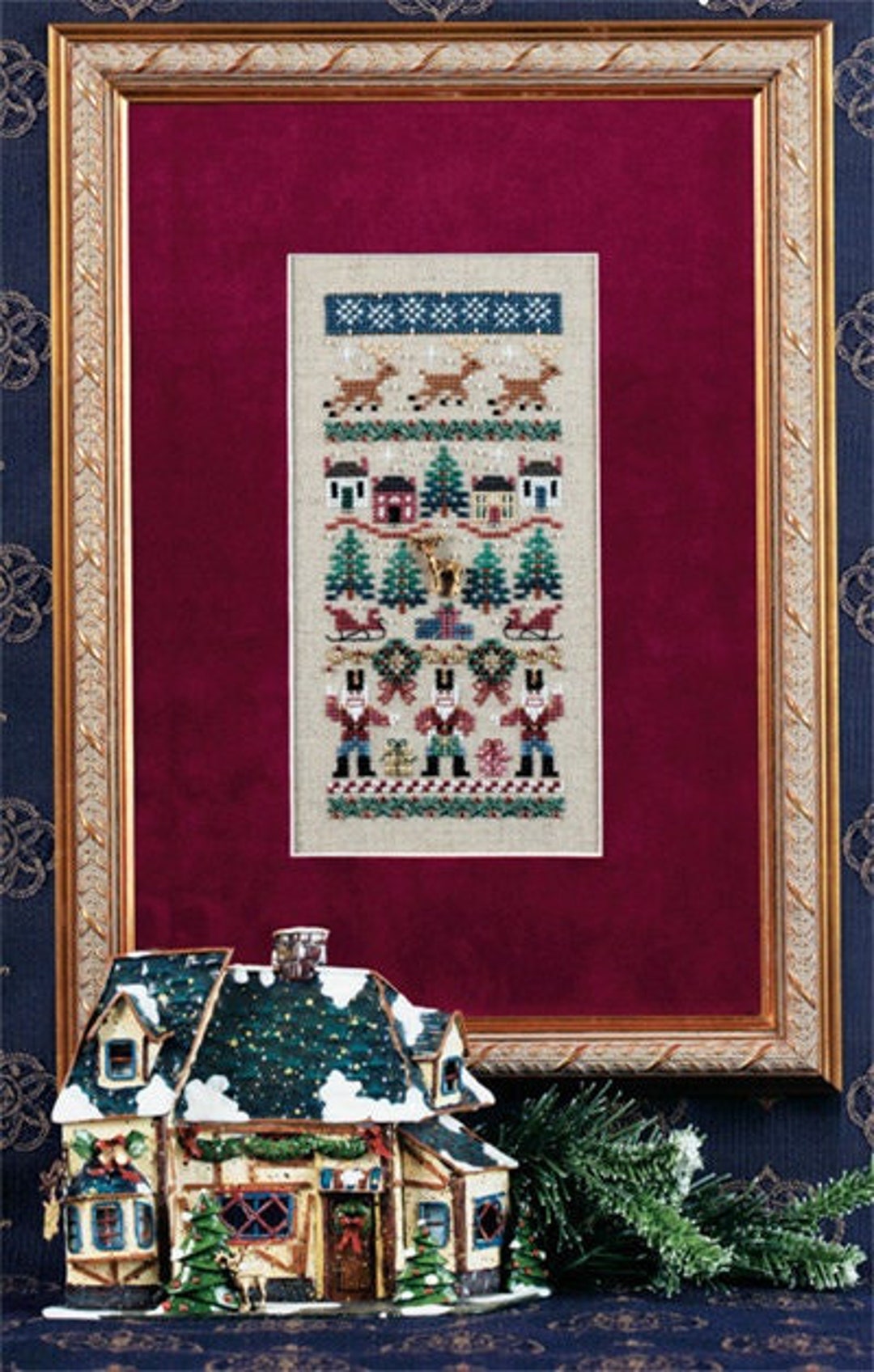 Christmas Eve by Just Nan Printed Cross Stitch Pattern With Embellishments - Etsy