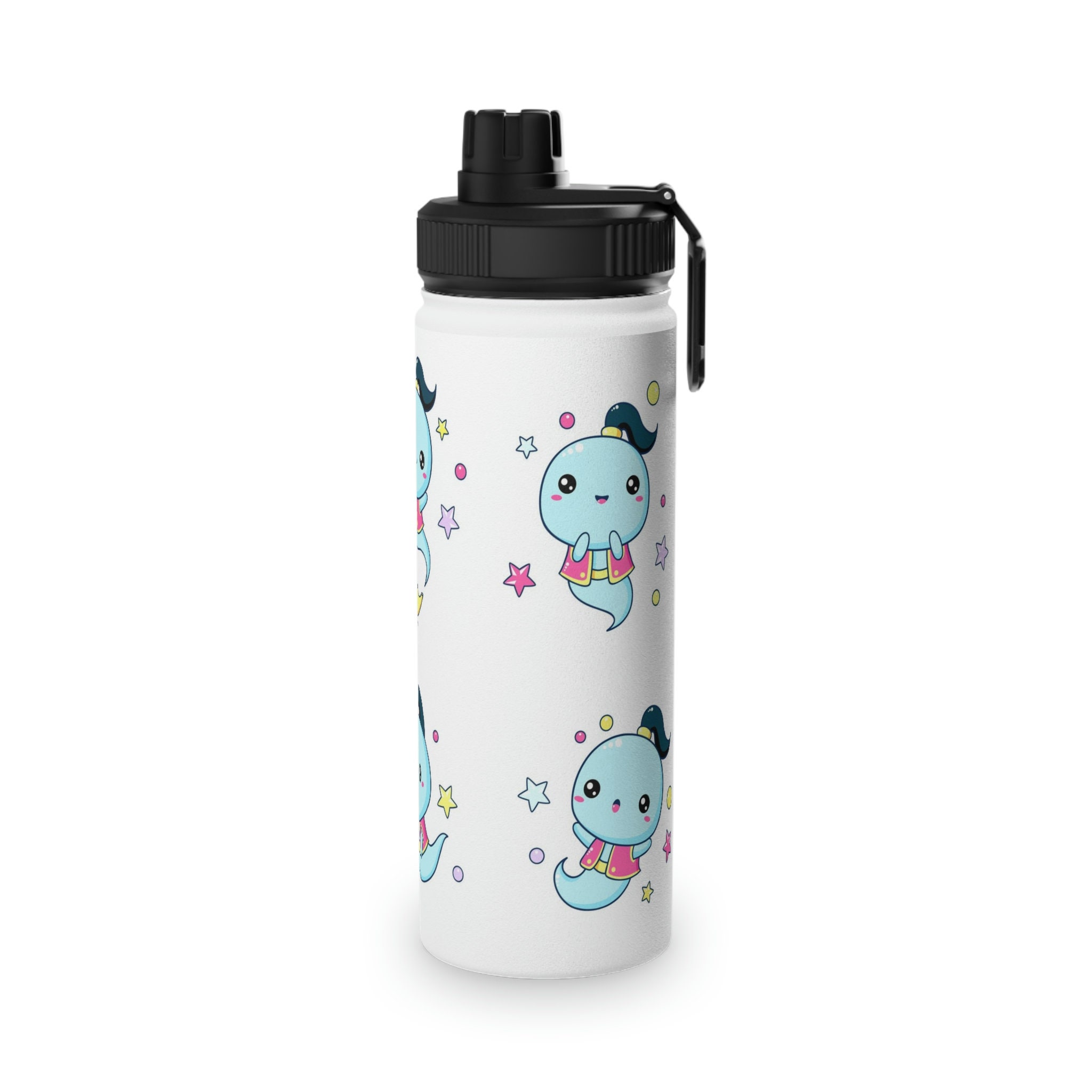 Cute Chibi Genie Thermoses Stainless Steel Water Bottles Sports Lid ...