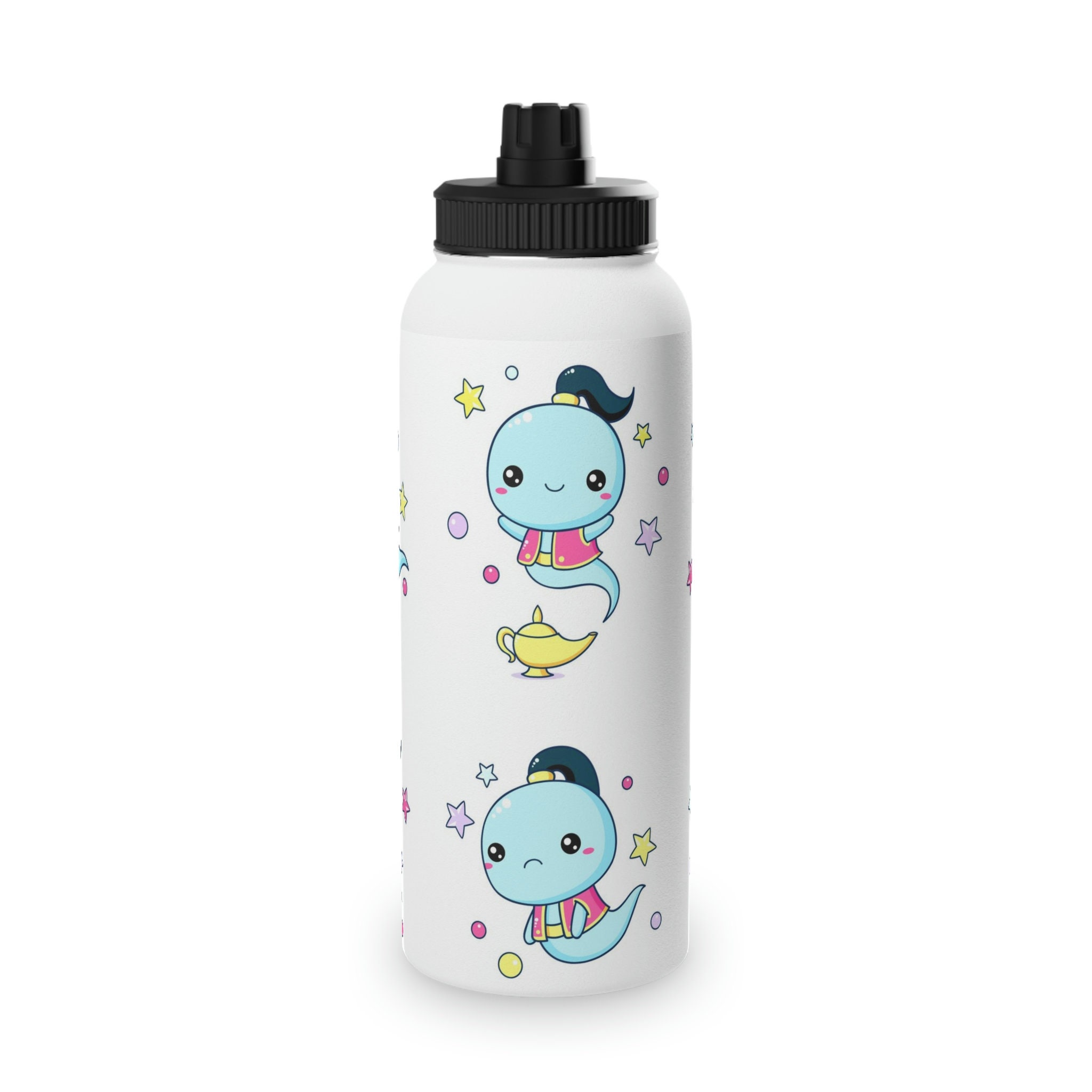 Cute Chibi Genie Thermoses Stainless Steel Water Bottles Sports Lid ...