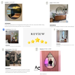 Modern Wooden Raindrop Wall Mirror – Unique Teardrop Shape, Handmade ...