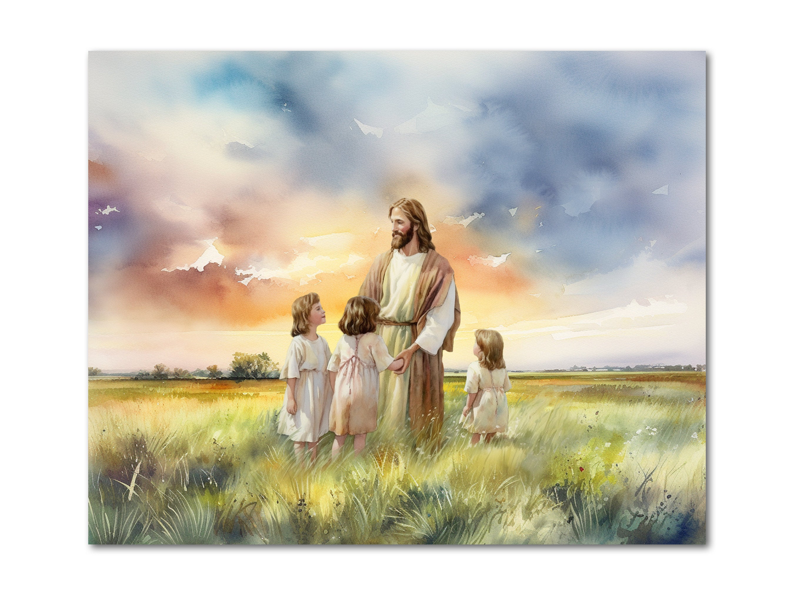 Jesus With Children Print: Christian Nursery Art - Etsy