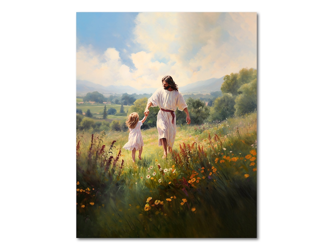Jesus Dancing With Child Art Print: Sunday School Nursery Decor - Etsy