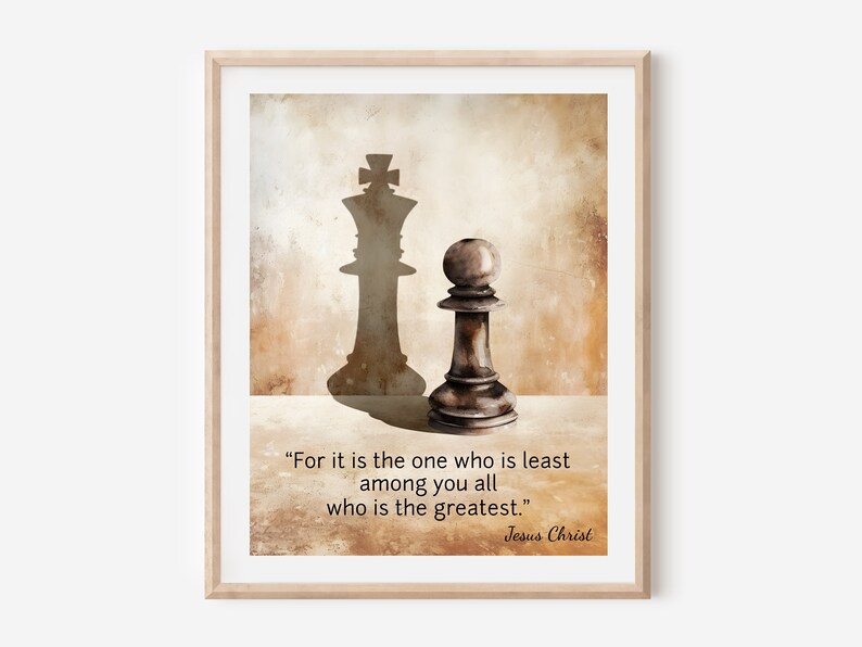 Jesus Christ Quote Christian Digital Poster Chess Pawn King - Etsy