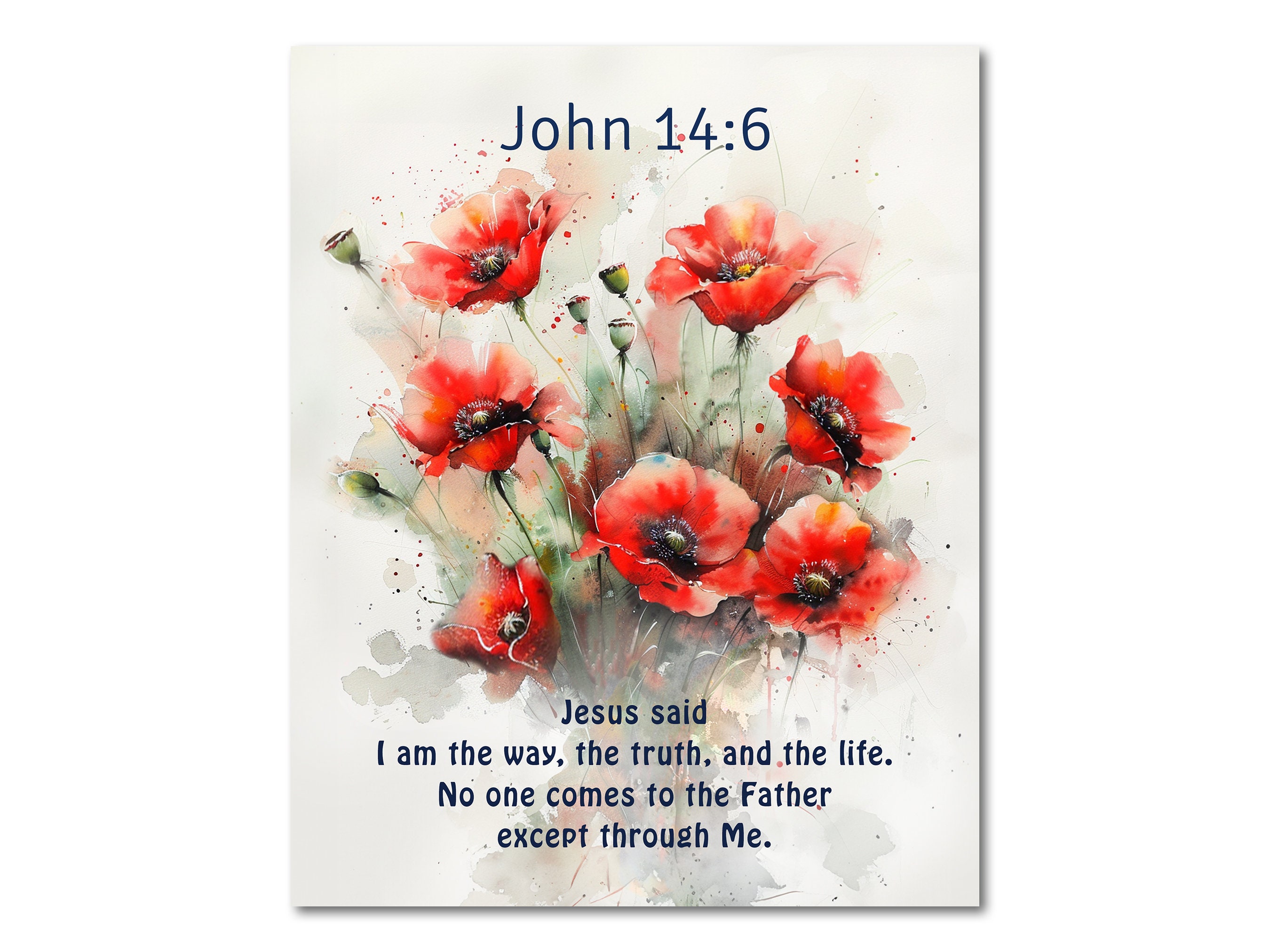 John 14:6 Christian Poster Digital File, I Am the Way and the Truth and ...