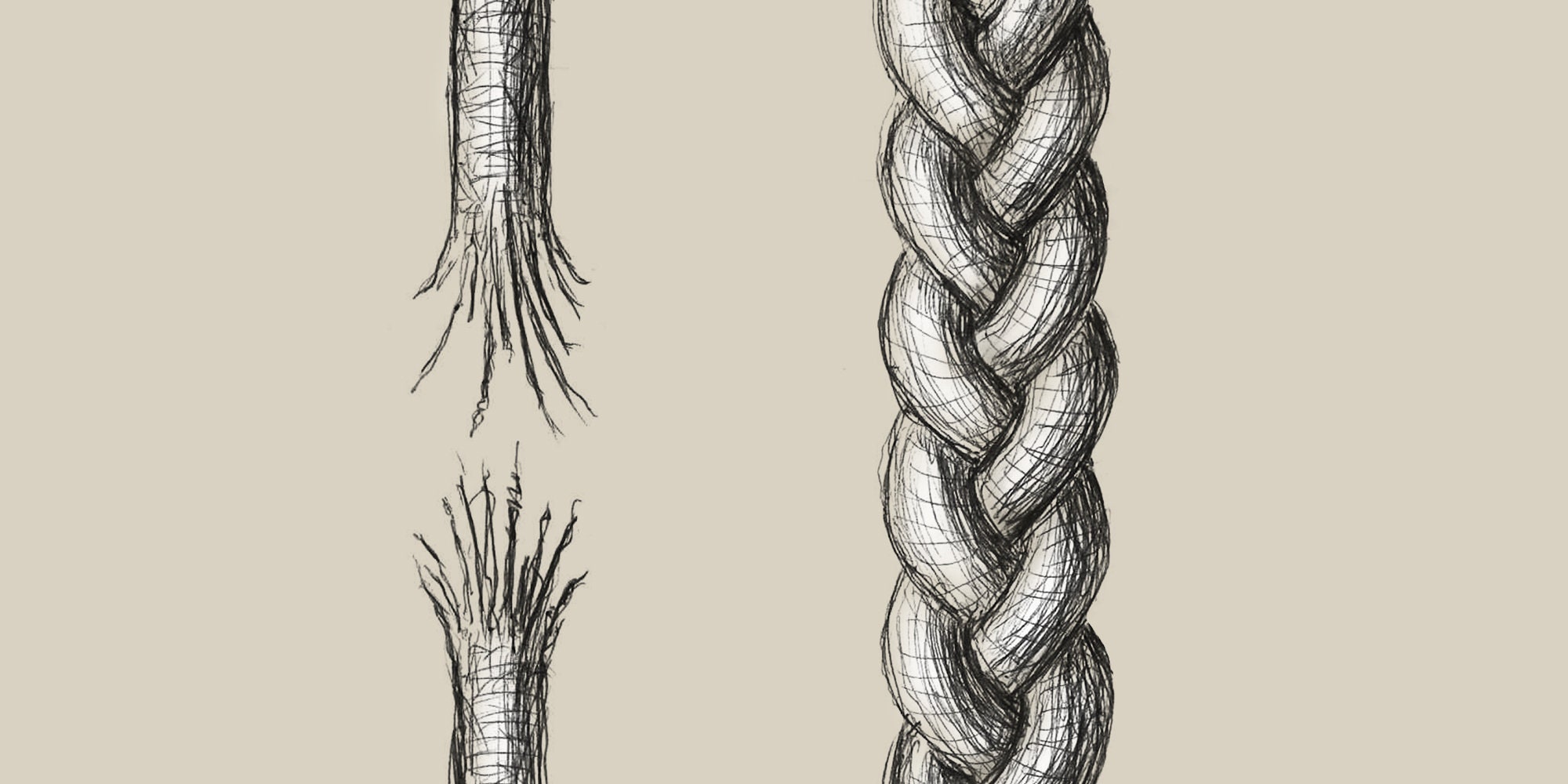 A Cord of 3 Strands Digital File Christian Poster Art Bible Sketch A ...