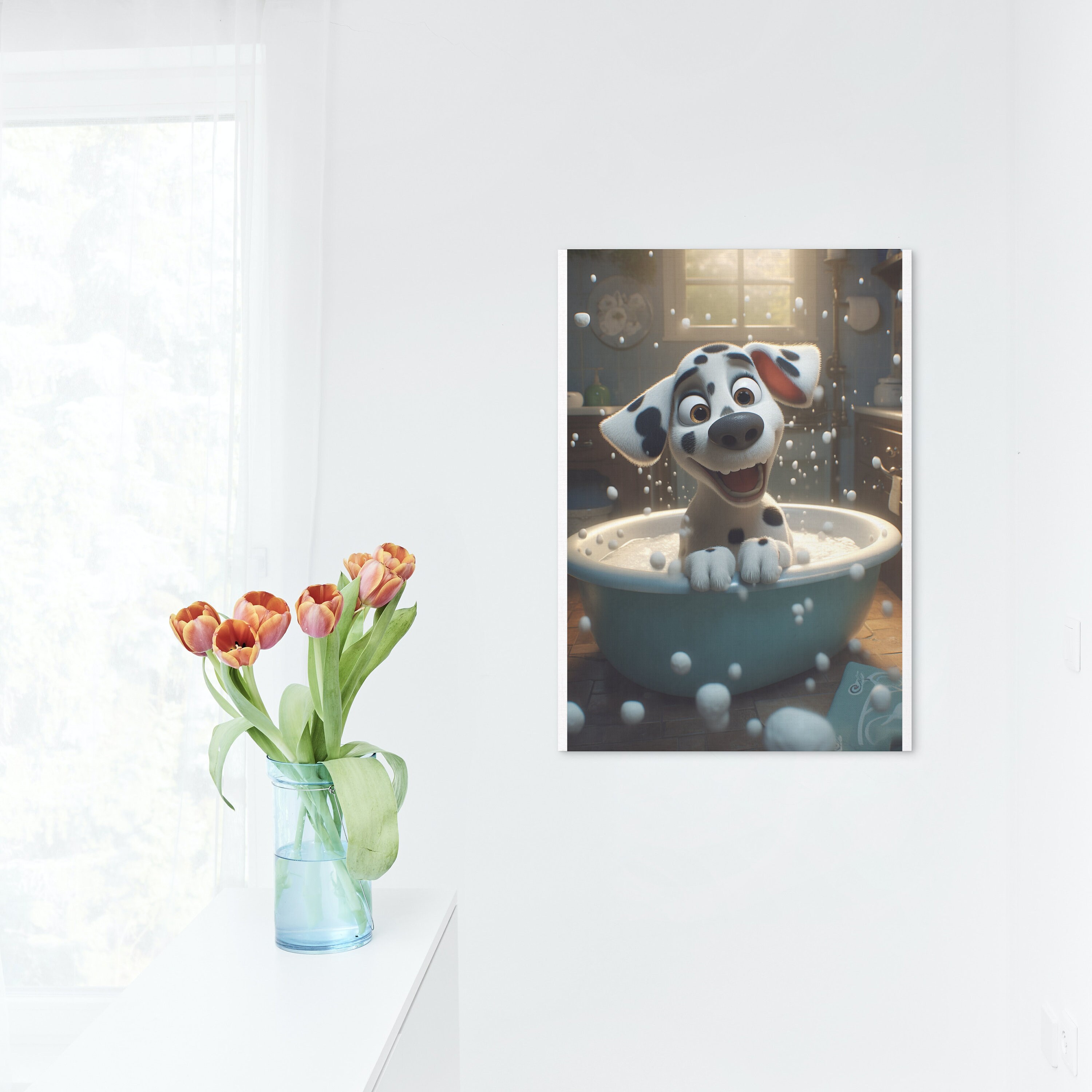 Pawsome Bathroom Buddies: Adorable Dog [[POTRAIT]] Poster for Your Loo ...