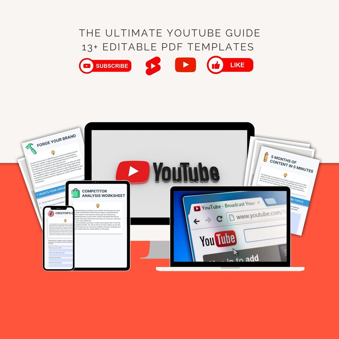 13+ Professional PDF Templates for Your Ultimate Youtube Guide - Etsy