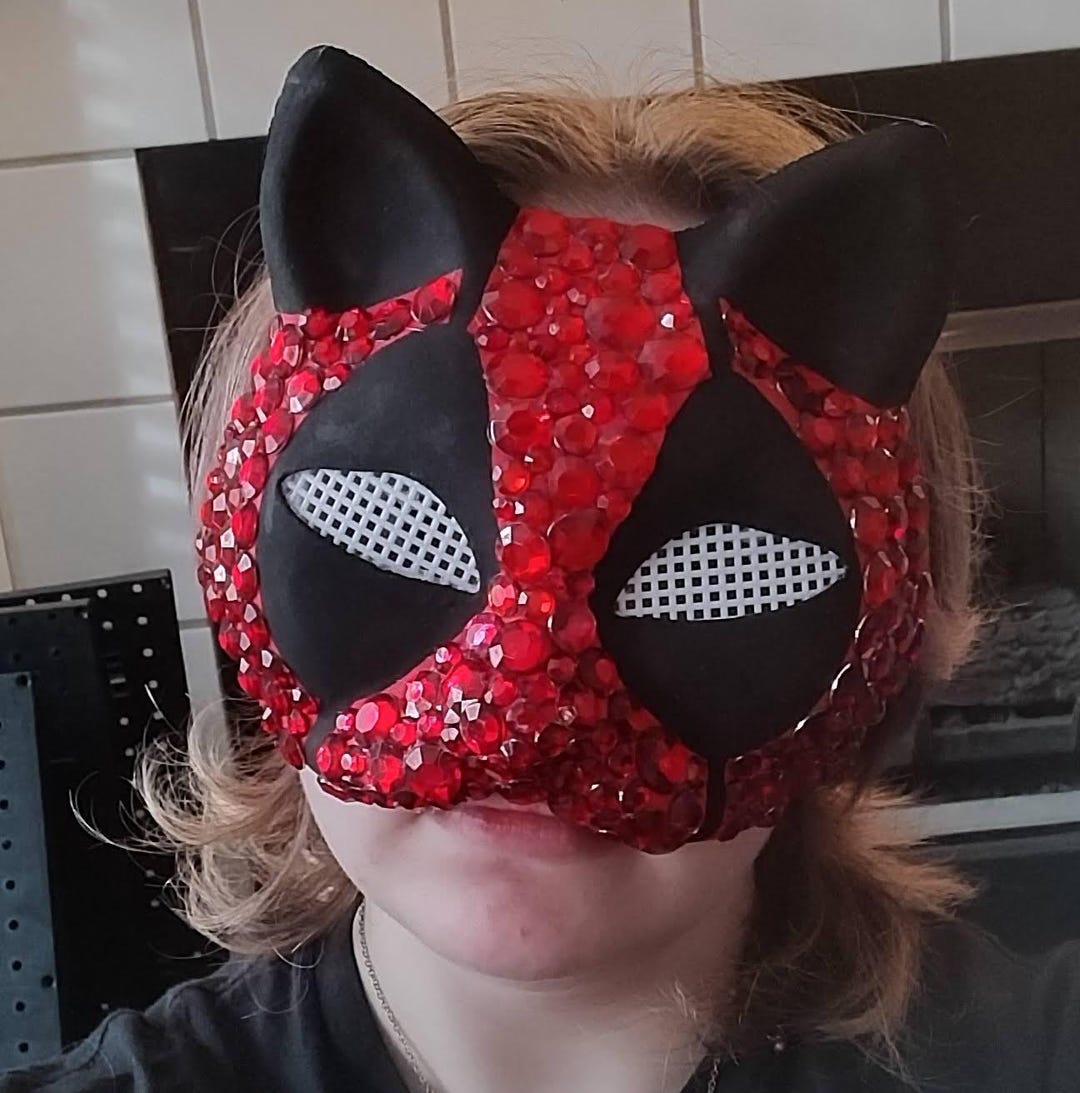 Bedazzled Deadpool Cat Mask Animal Masks, Presents and Gifts for ...