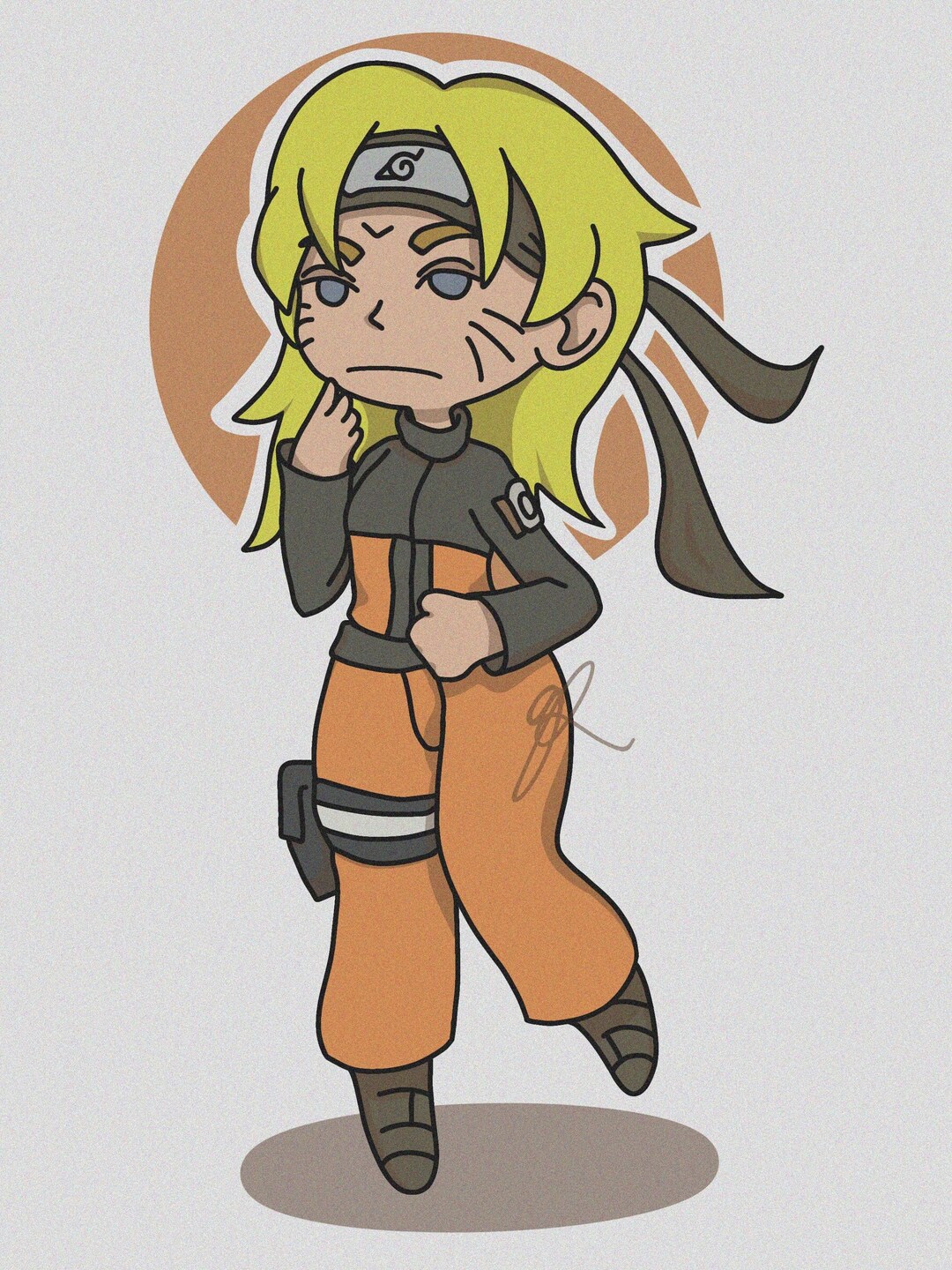 Digital Anime Art Print Girl Chibi Naruto Print, Yor Forger Spy Family ...