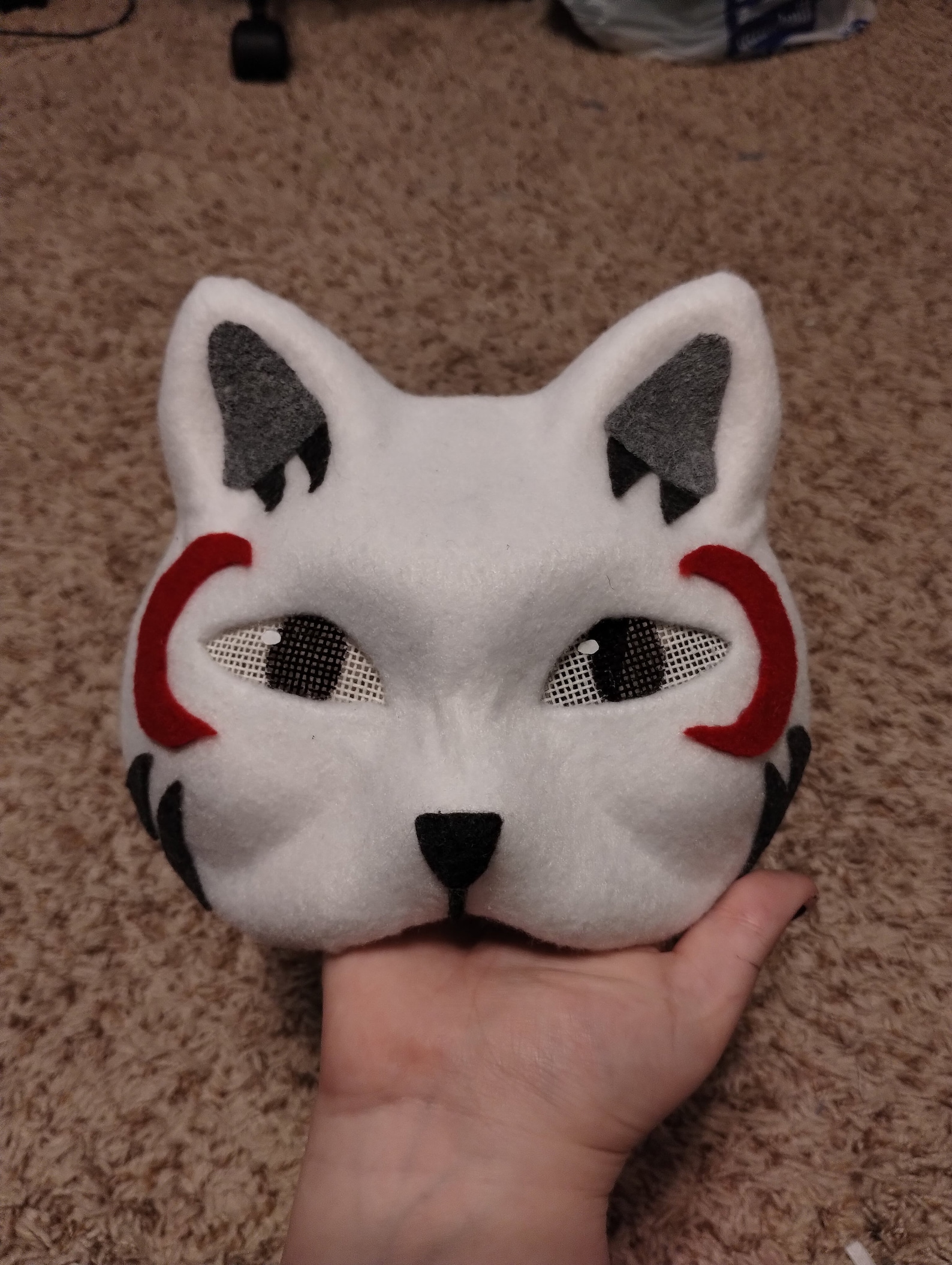 White and Red Yamato Anbu Black Ops Mask Animal Masks, Presents and ...