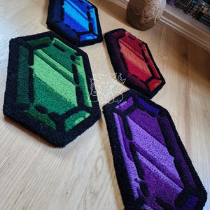 Crystal | Gem | Rupee | Handmade Tufted Art (floor or Wall Decor) - Etsy