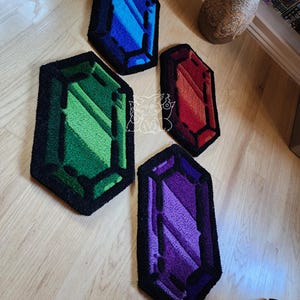 Crystal | Gem | Rupee | Handmade Tufted Art (floor or Wall Decor) - Etsy