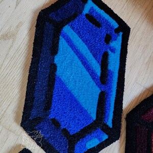 Crystal | Gem | Rupee | Handmade Tufted Art (floor or Wall Decor) - Etsy