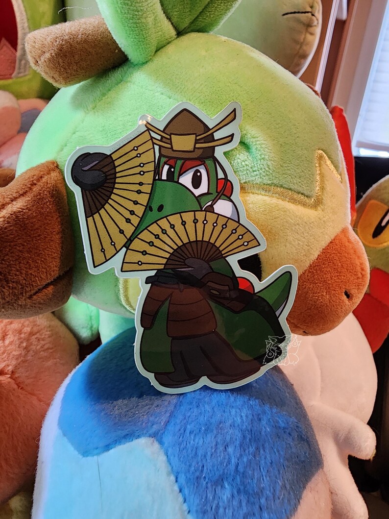 Geisha Dino Warrior Sticker - Etsy