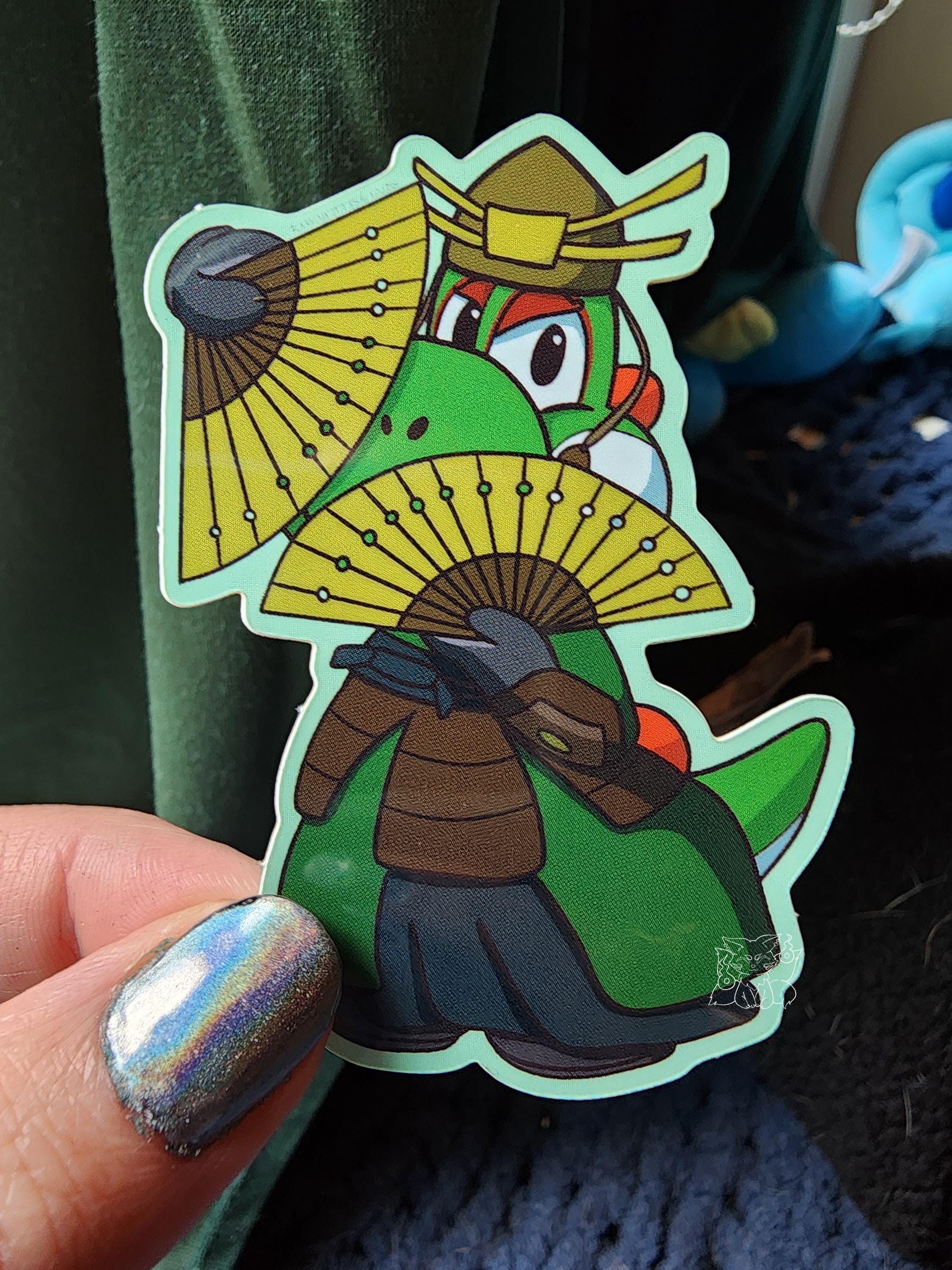Geisha Dino Warrior Sticker - Etsy