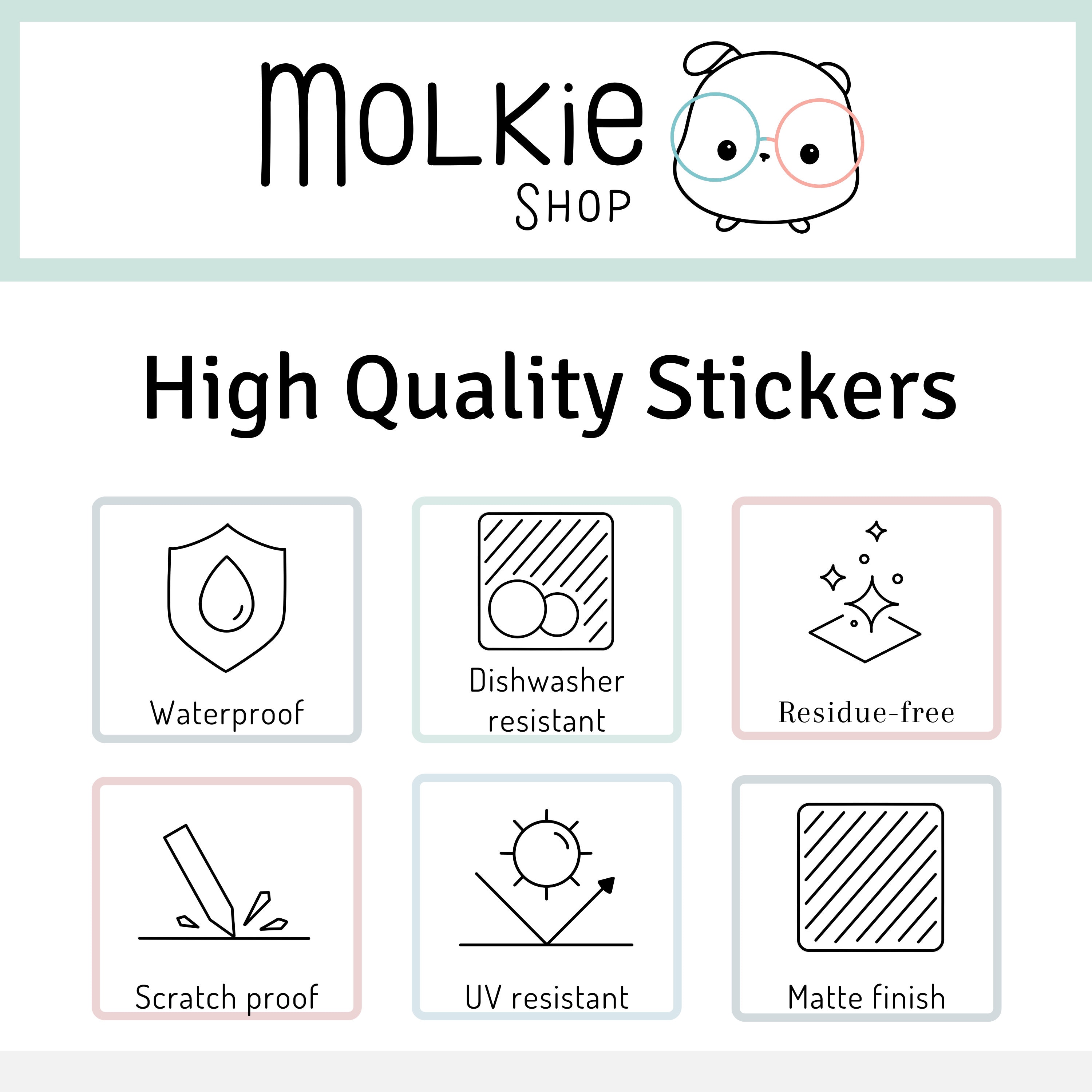 Cute Ox Name Tag Water Proof Label for Kids School Supplies ...