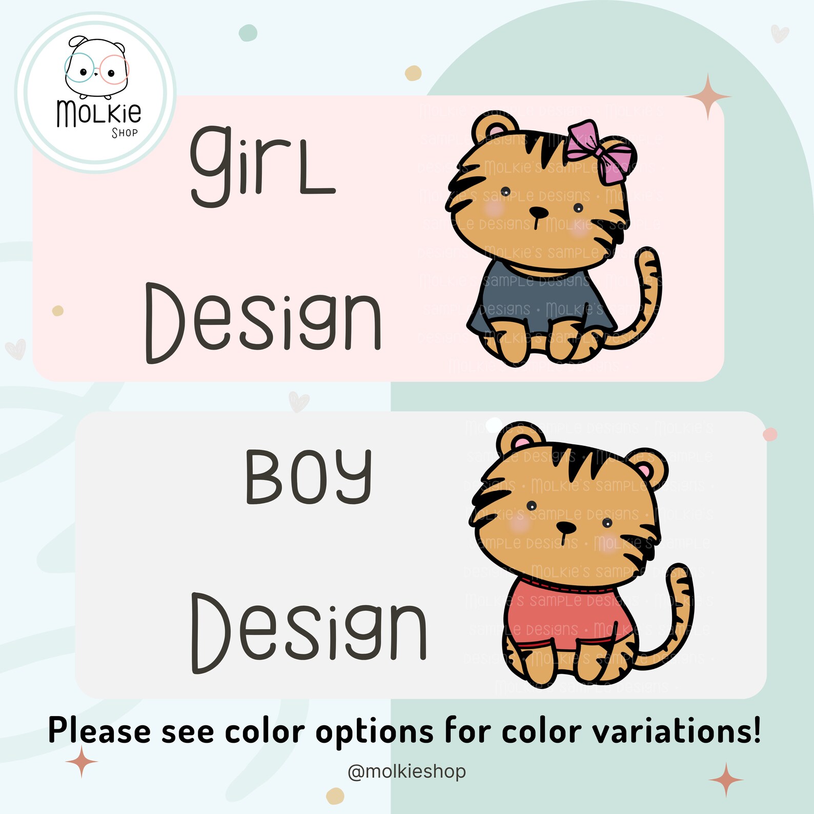 Cute Tiger Animal School Supplies Stickers for Kid Name Labels Baby ...