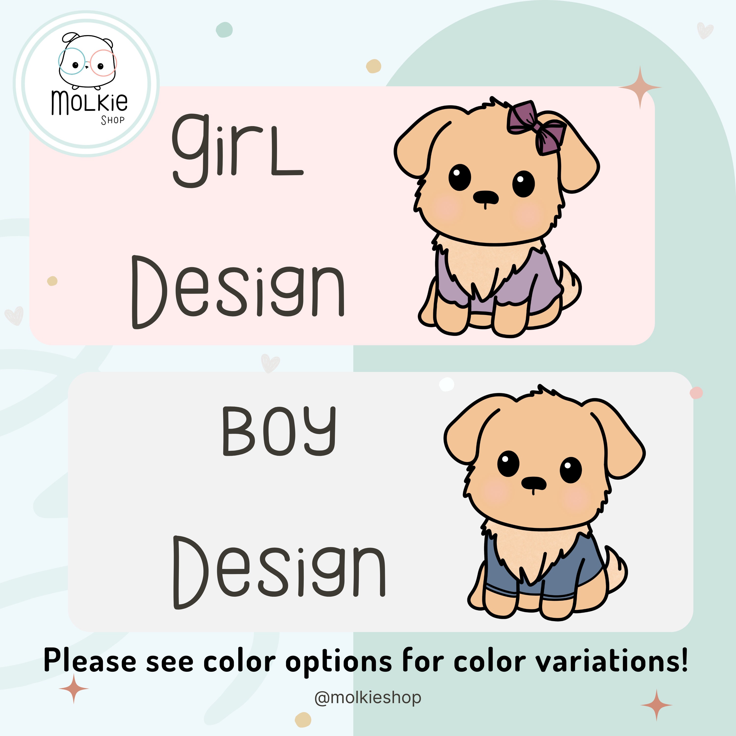 Cute Dog Waterproof Name Label for Kids School Supplies Personalized ...