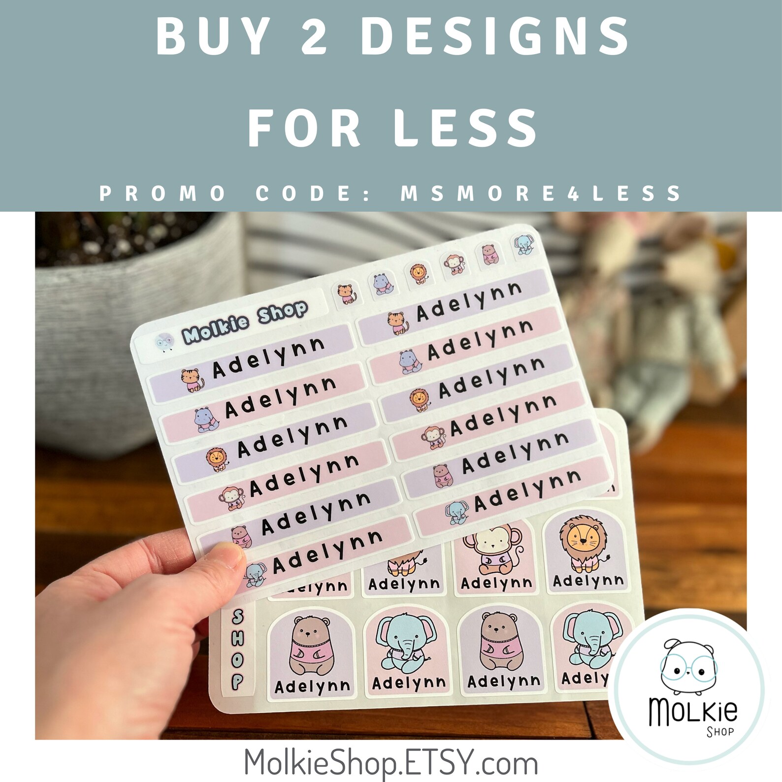 Cute Girl Dragon Waterproof Name Label for Kids School Supplies ...