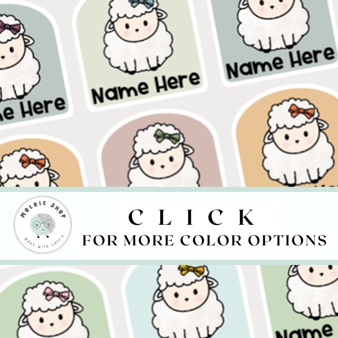 Cute Sheep Kids Name Label for Daycare Stickers for Kids - Etsy