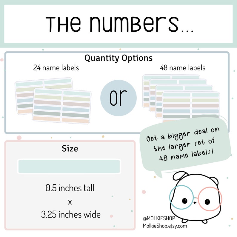 Cute Bear Name Label for Kids Name Label for School Supplies Stickers ...