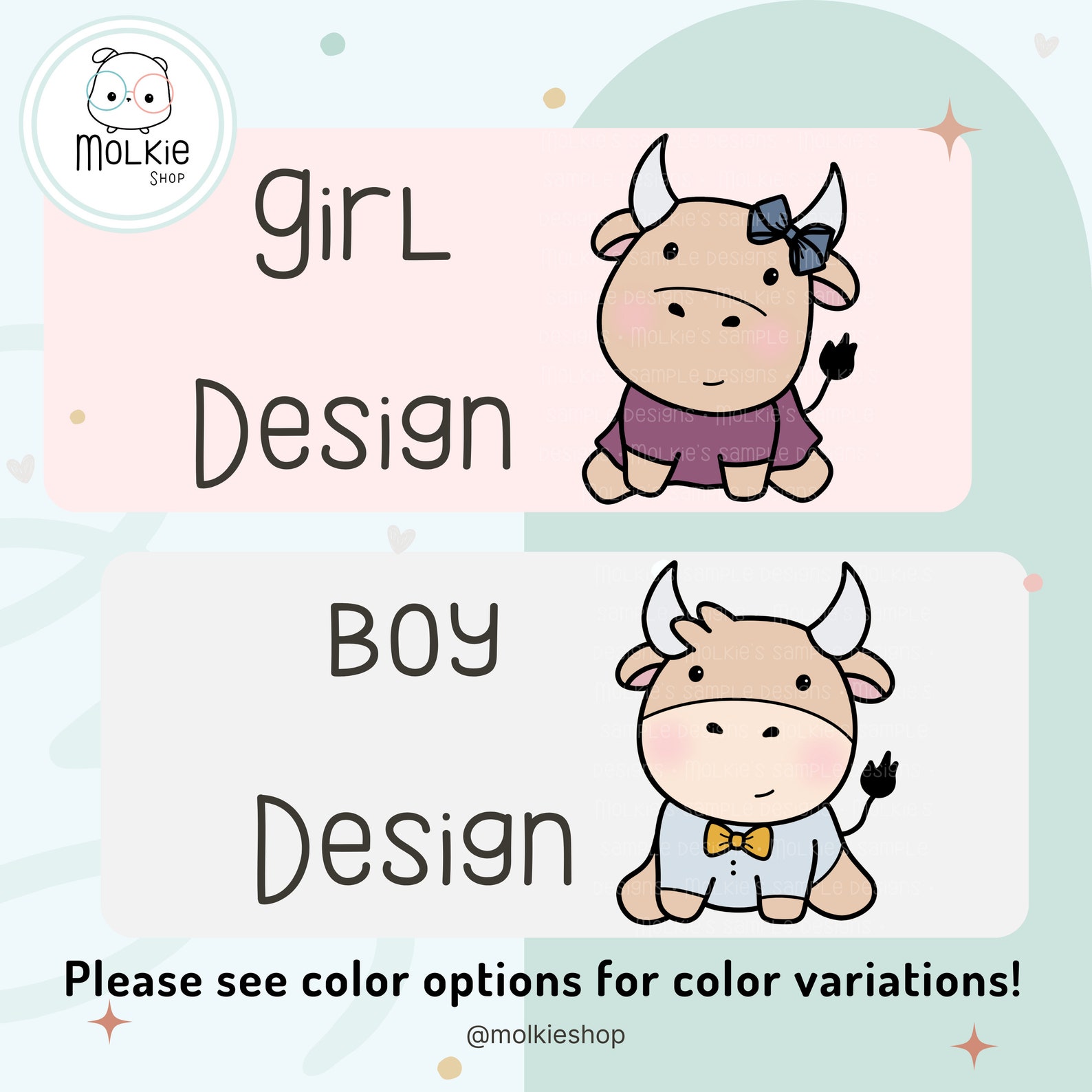 Cute Ox Name Tag Water Proof Label for Kids School Supplies ...