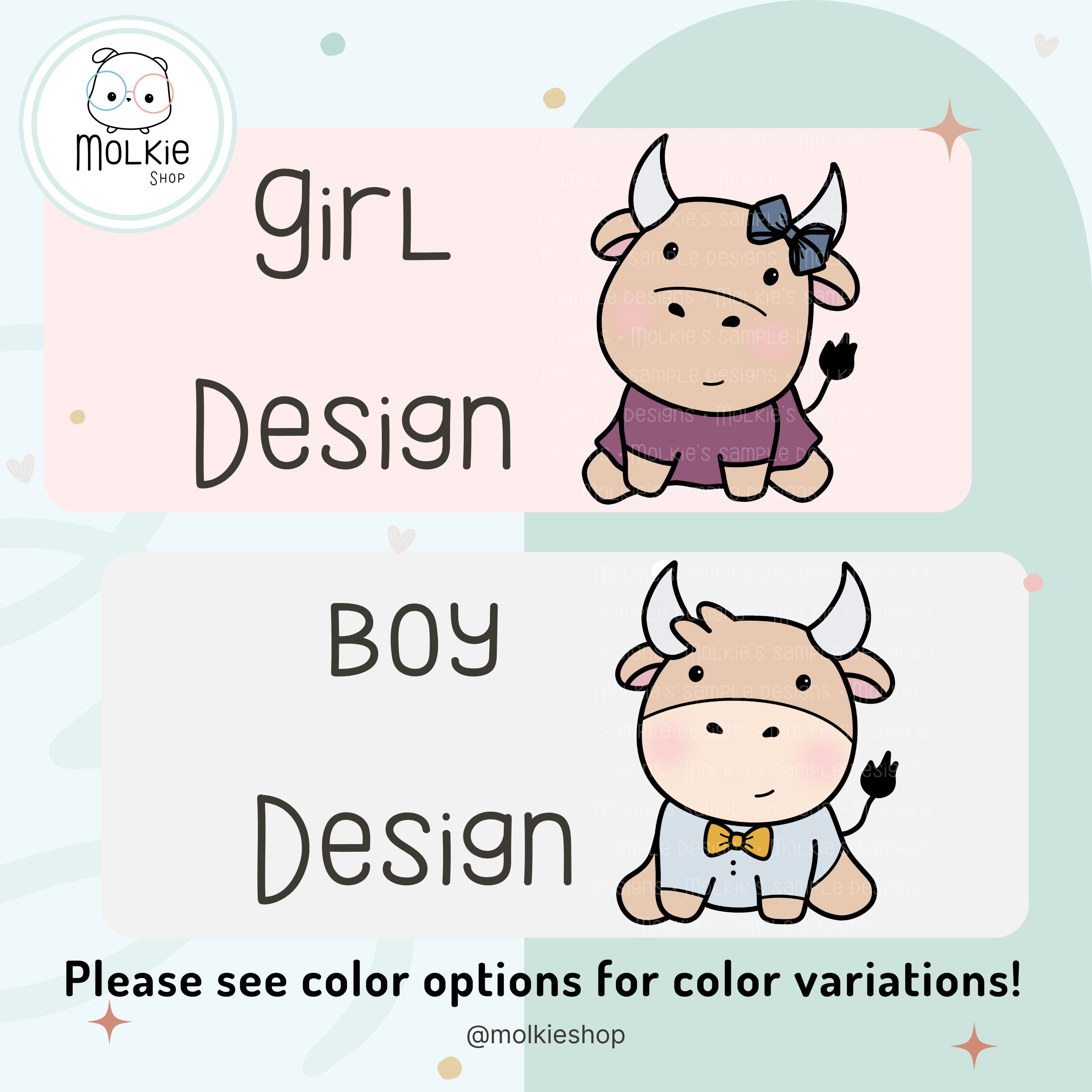 Cute Ox Name Tag Water Proof Label for Kids School Supplies ...