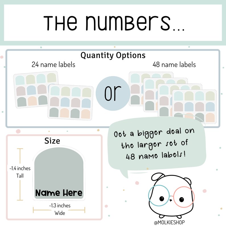 Cute Girl Dragon Waterproof Name Label for Kids School Supplies ...