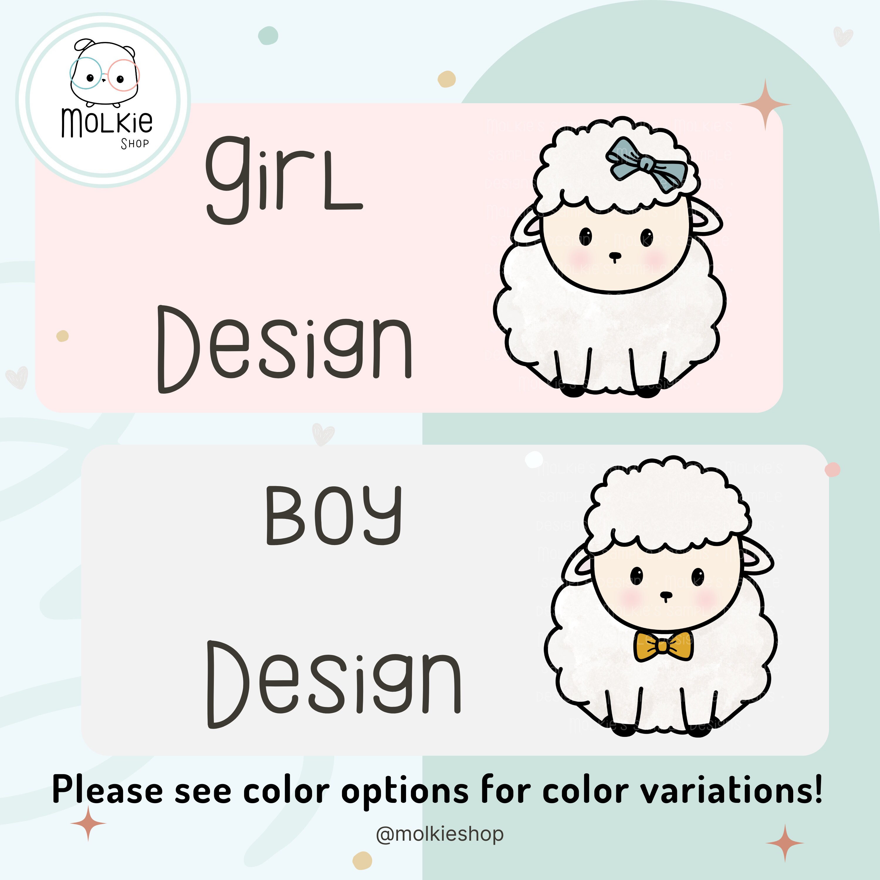 Cute Sheep Waterproof Name Label for Kids School Supplies Stickers the ...