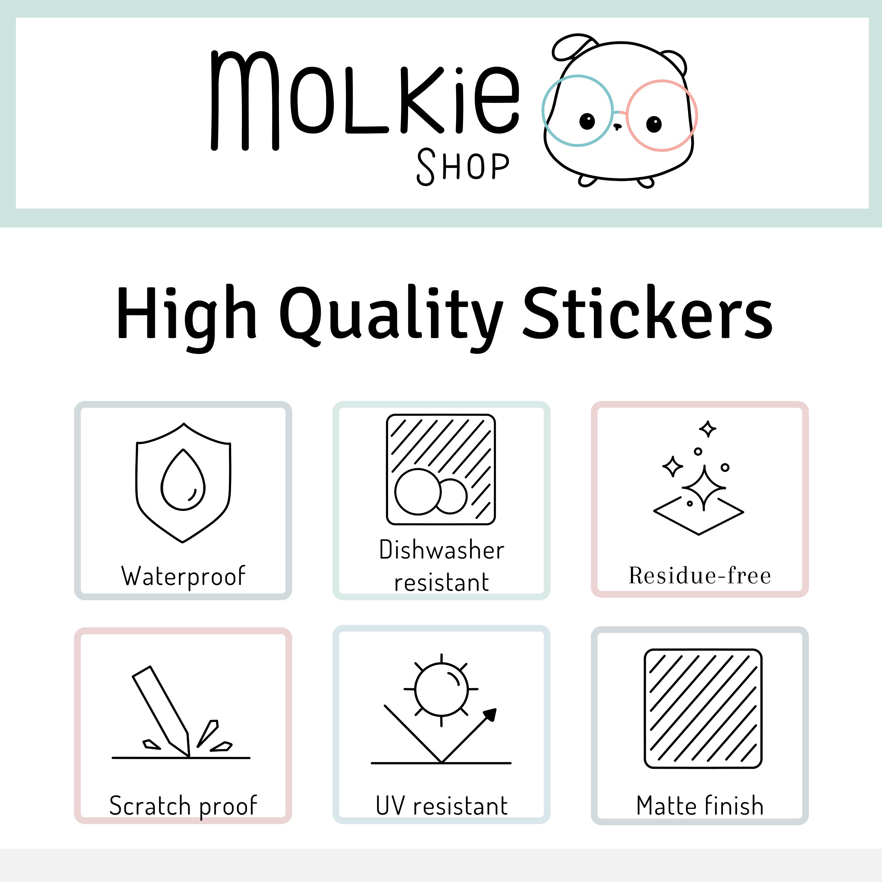Cute Monkey Waterproof Name Label for Kids School Supplies Personalized ...