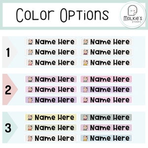 Cute Ox Name Tag Water Proof Label for Kids School Supplies ...