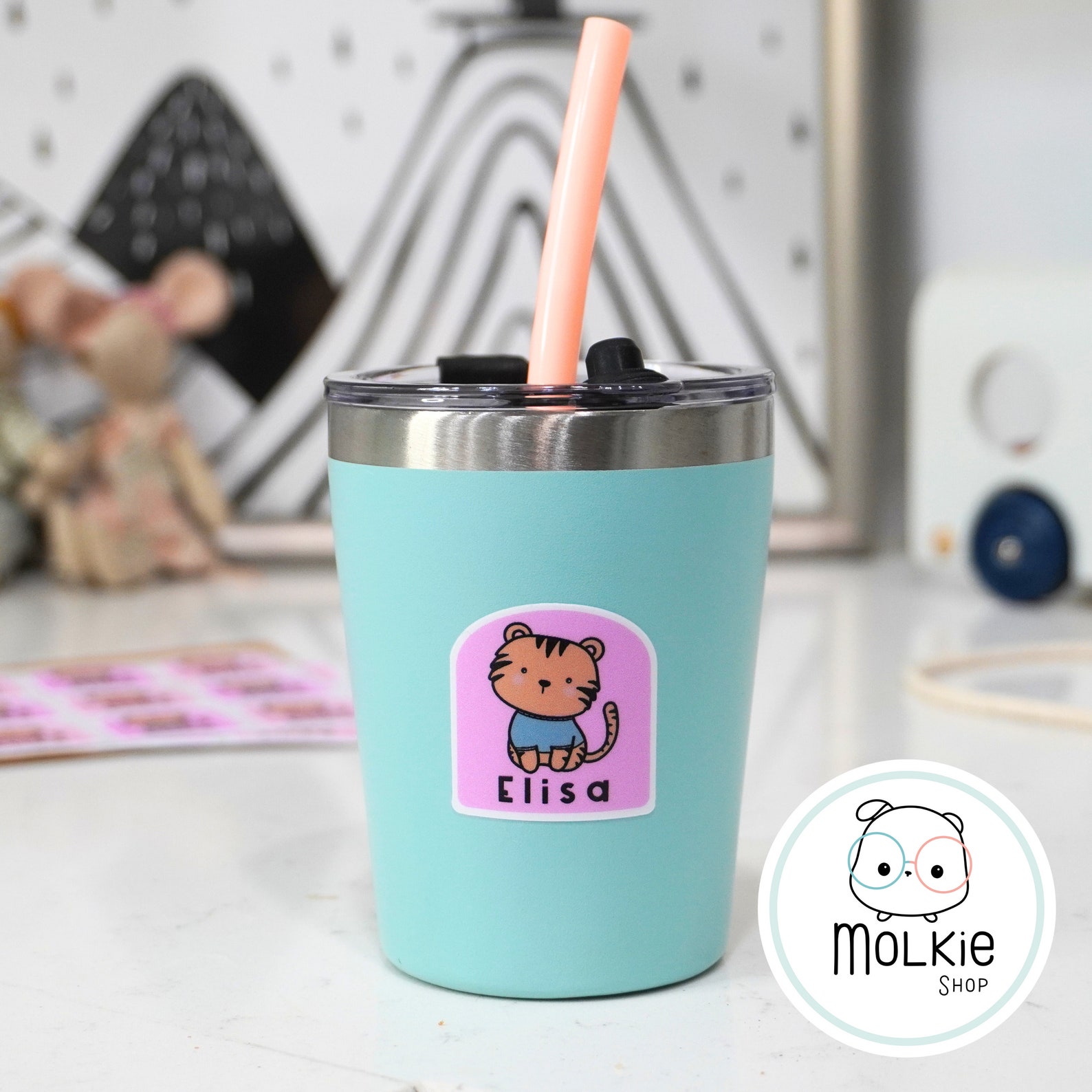 Cute Bunny Name Label for Kids Daycare Name Sticker Waterproof UV ...