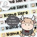 Cute Ox Name Tag Water Proof Label for Kids School Supplies ...