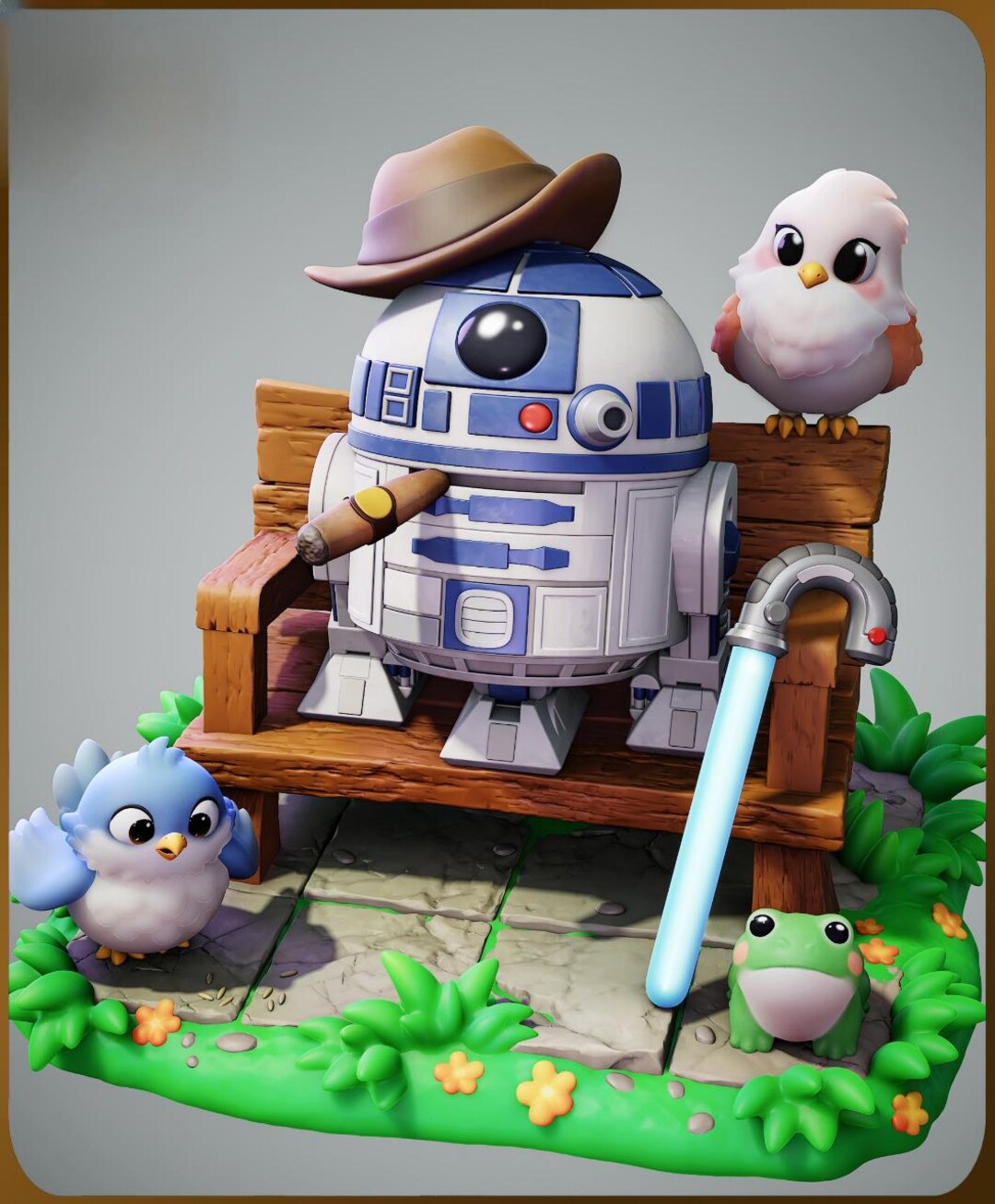 Chibi Space Droid STL – Cute Sci-fi Robot 3D Print Model - Etsy