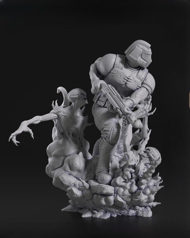 Modelo 3D STL de Hell Dominator: figura imprimible del legendario Demon ...